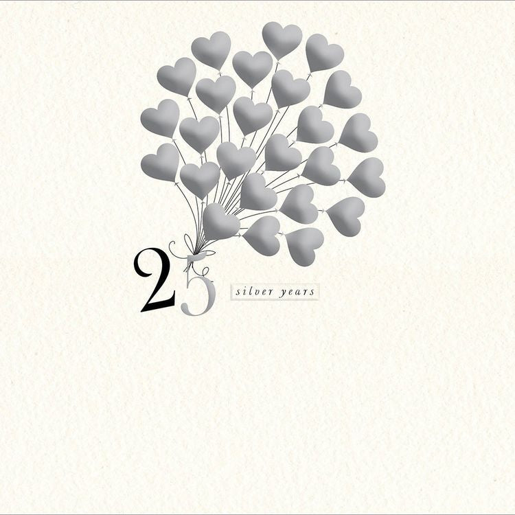 Woodmansterne - Silver Wedding Balloons– Postmark