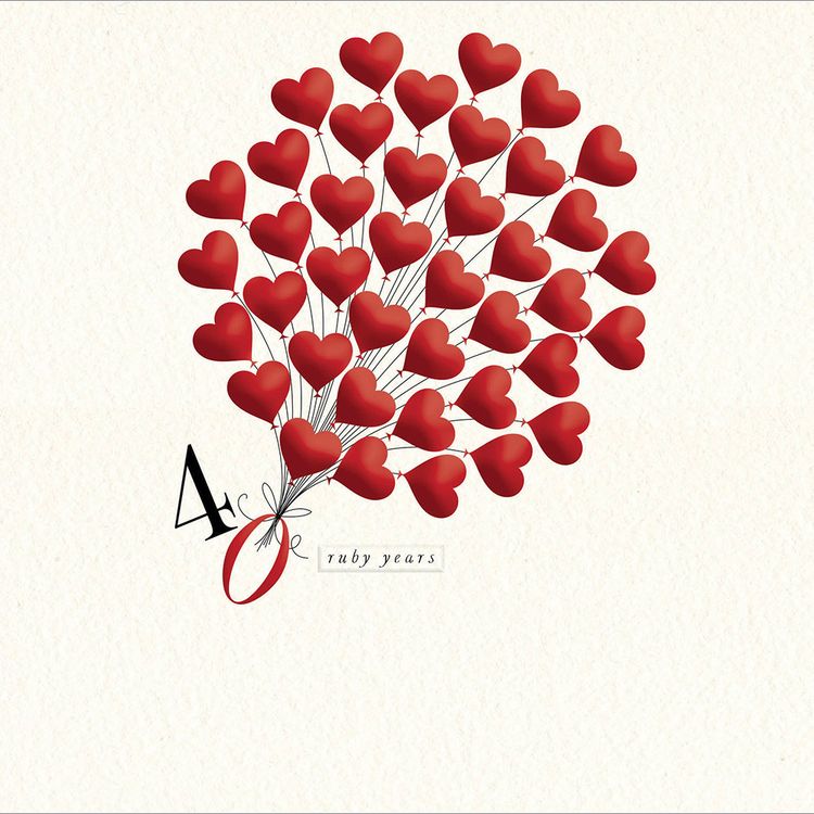 Woodmansterne - Ruby Wedding Balloons– Postmark